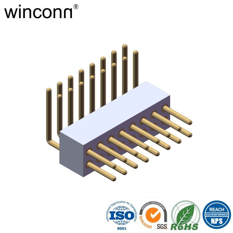 40 pin dip ic socket 1.27mm double row right angle DIP Round Female ...