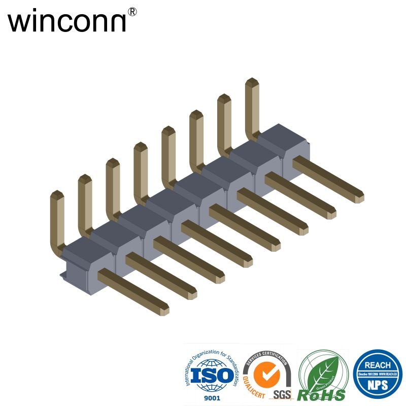 Pin Header Pitch=2.54mm Single Row Right Angle DIP Type from China ...