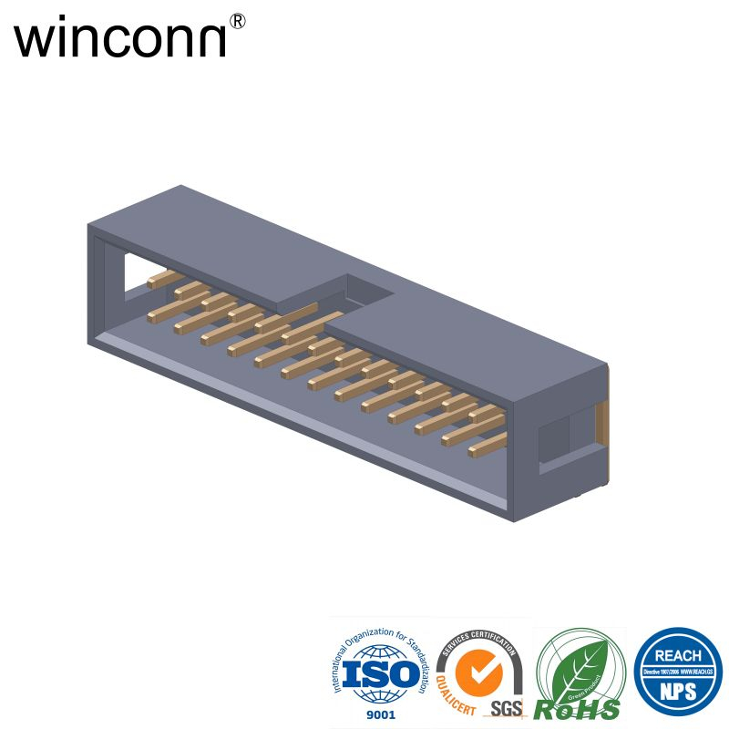 Box Header Pitch 2.54mm Right Angle DIP Type from China manufacturer ...